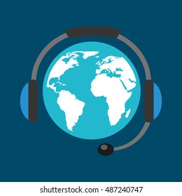 Call Center Service Line Vector Illustration Stock Vector (Royalty Free ...