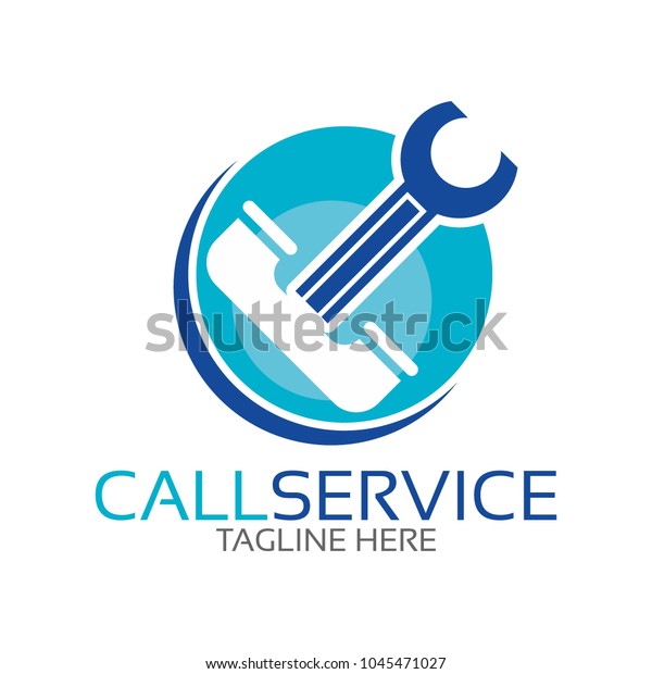 Call Center Service Logo Icon Template Stock Vector (Royalty Free ...