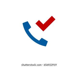 Call Check Icon Logo Design Element Stock Vector (Royalty Free ...