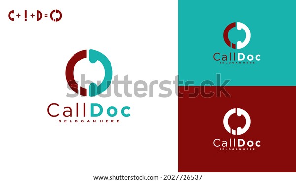 Call Doc Logo Medical Logo Emergency Stock Vector (Royalty Free ...