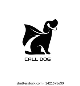 Call Dog Vector Logo Design Stock Vector (Royalty Free) 1421693630 ...