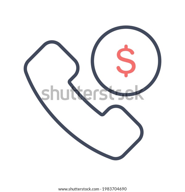 Call Dollar Money Talk Order Icon Stock Vector (Royalty Free ...