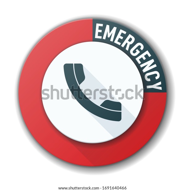 Call Emergency Medical Button Vector Sign Stock Vector (Royalty Free ...