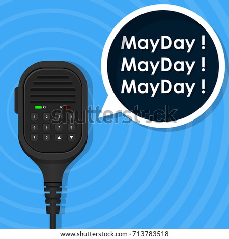 Call Help SOS Mayday By Emergency Vector de stock (libre de regalías ...
