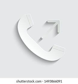 Call Icon Outgoing Call Paper Icon Stock Vector (Royalty Free ...