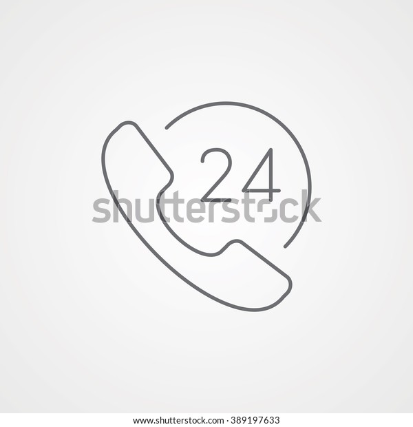 Call Line Icon Eps10 Stock Vector (Royalty Free) 389197633
