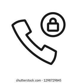 Call Lock Minimal Thin Line Web Stock Vector (Royalty Free) 1298729845 ...