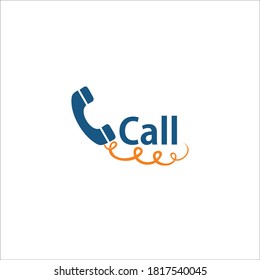 Call Logo Design Icon Silhouette Vector Stock Vector (Royalty Free ...