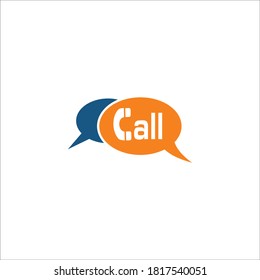 Vektor Stok Call Logo Design Icon Silhouette Vector (Tanpa Royalti ...