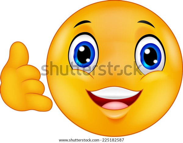 Call Me Emoticon Smiley Stock Vector (Royalty Free) 225182587 ...