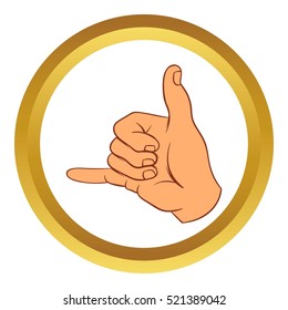 Call Me Gesture Vector Icon Golden Stock Vector (Royalty Free) 521389042