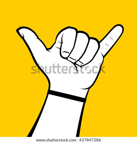 Call Me Hand Sign Stock Vector (Royalty Free) 437847286 - Shutterstock