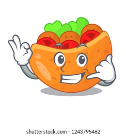 Call Me Pita Bread Filled Vegetable Stock Vector (Royalty Free ...