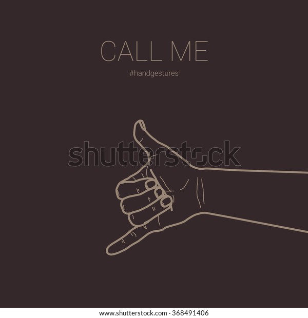 Call Me Sign Making Call Me: vector de stock (libre de regalías ...