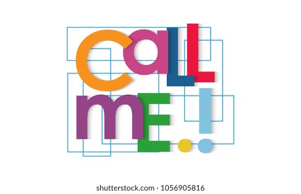 Call Me Vector Letters Stock Vector (Royalty Free) 1056905816 ...