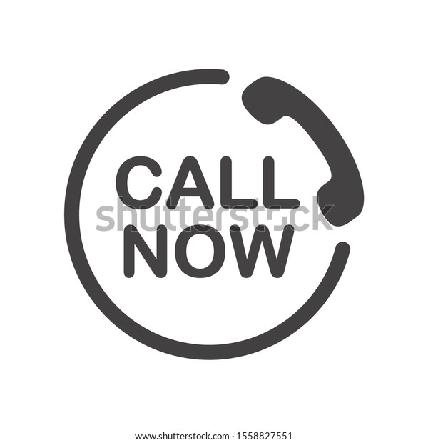 Call Now Icon Attendance Number Symbol Stock Vector (Royalty Free ...