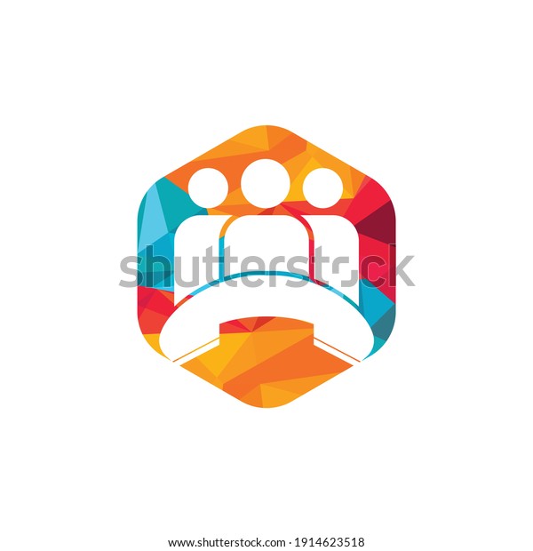 Call People Vector Logo Design Handset Stock Vector (Royalty Free ...