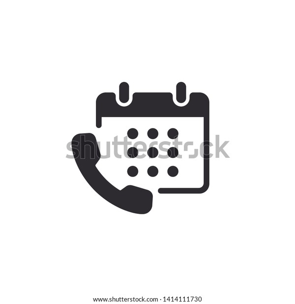 Call Planner Icon Time Management Icon Stock Vector (Royalty Free ...