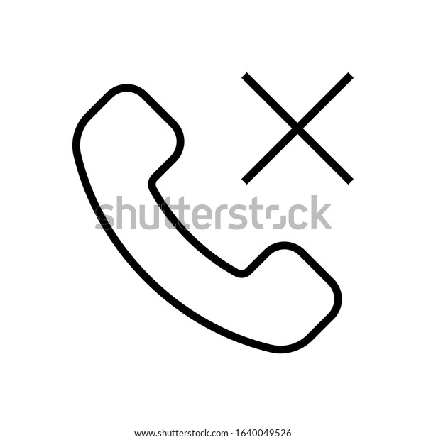 Call Reject Line Art Vector Icon: เวกเตอร์สต็อก (ปลอดค่าลิขสิทธิ์ ...