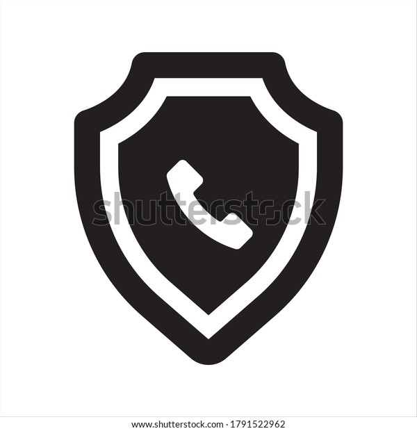 Call Safety Icon Protection Icon Stock Vector (Royalty Free) 1791522962 ...
