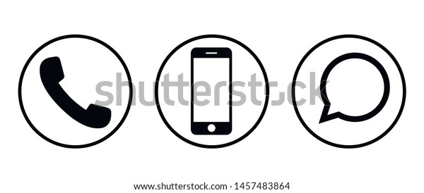 Call Symbols Set Vector Icons Stock Vector (Royalty Free) 1457483864 ...