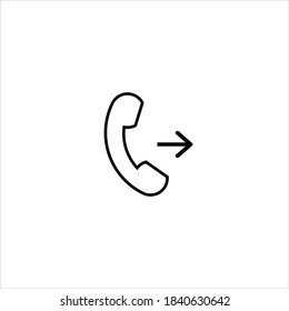 Call Vector Icon Telephone Outline Icon Stock Vector (Royalty Free ...
