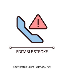 Call Warning Pixel Perfect Rgb Color Stock Vector (Royalty Free ...
