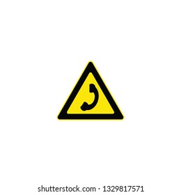 Call Warning Sign On White Background Stock Vector (Royalty Free ...