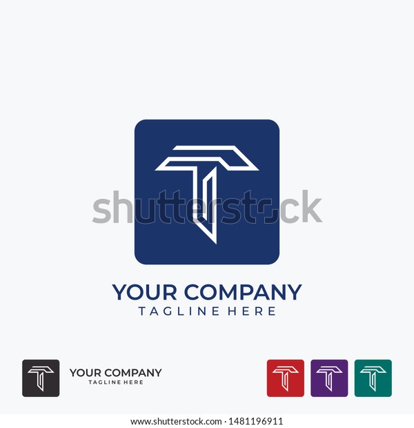 Calligraphic Elegant Logo Design T Logo Stock Vector (Royalty Free ...
