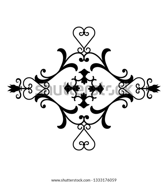 Calligraphic Element Known Embroidery Design Stock Vector (Royalty Free ...