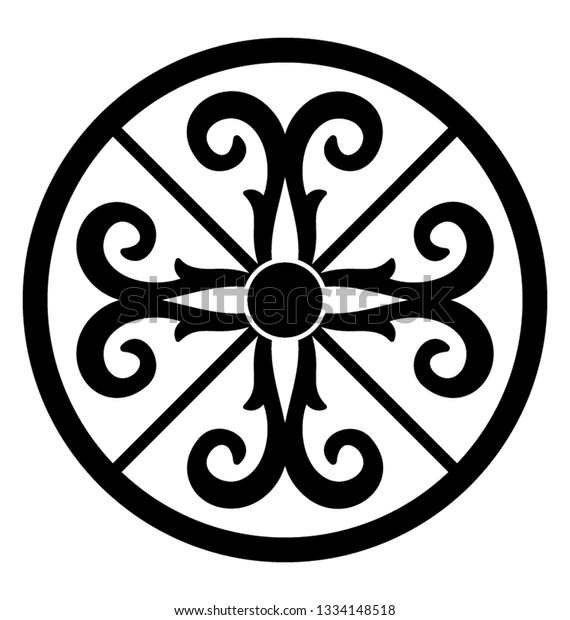 Calligraphic Element Known Embroidery Design Stock Vector (Royalty Free ...