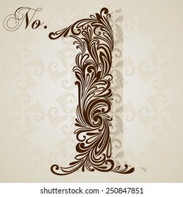 Calligraphic Font Vintage Initials Letter Vector Stock Vector (Royalty ...