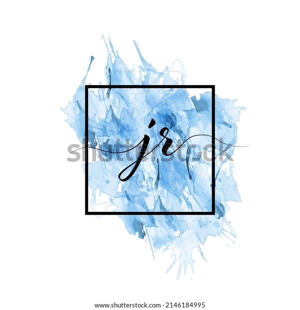 Calligraphic Lowercase Letters J R Written Stock Vector (Royalty Free ...