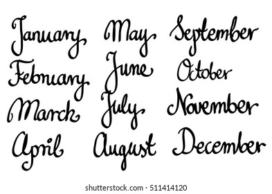 Set Handwritten Zodiac Sign Names: เวกเตอร์สต็อก (ปลอดค่าลิขสิทธิ์ ...