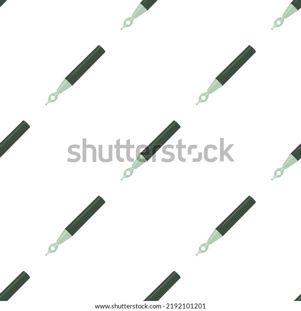 Calligraphic Pen Pattern Seamless Background Texture Stock Vector ...