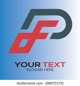 Calligraphic Typography Letter Pd Logotype Creative Stock Vector ...