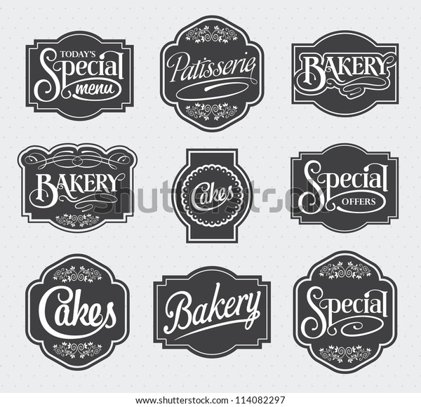 475 Patisserie Signs Set Images, Stock Photos & Vectors | Shutterstock