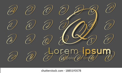 Gold Letters Made Nautical Rope Hand Stock Vector (Royalty Free ...