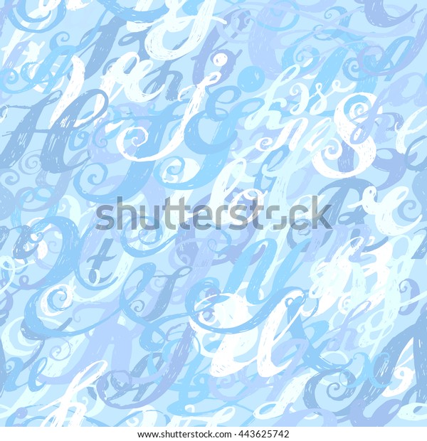 Calligraphy Alphabet Typeset Lettering Seamless Wallpaper Stock Vector ...