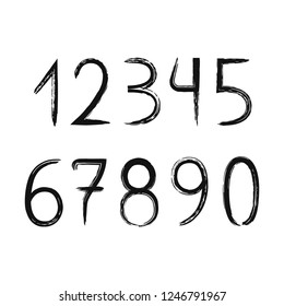 Calligraphy Brush Number Vector Design Illustration Stock Vector ...