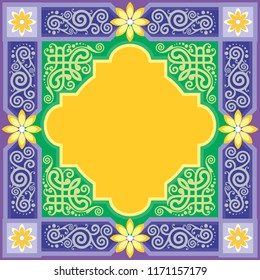 Calligraphy Floral Frame Stock Vector (Royalty Free) 1171157179 ...