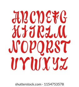 Latin Alphabet Red Letter Font Style Stock Illustration 776413642