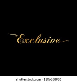 Calligraphy Gold Script Word Exclusive Stock Vector (Royalty Free ...