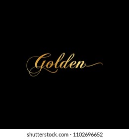 Calligraphy Gold Script Word Golden Stock Vector (Royalty Free) 1102696652
