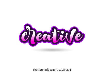 Calligraphy Hand Written Pink Creative Word Stock Vector (Royalty Free ...