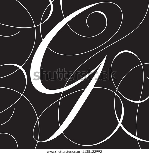 Calligraphy Initial Capital Letter G
