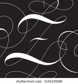Calligraphy Initial Capital Letter Z Stock Vector (Royalty Free) 1141233368