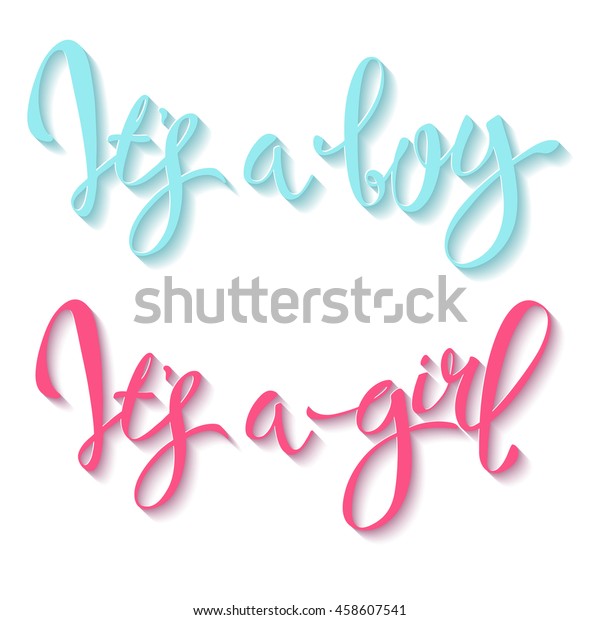 Calligraphy Lettering Boy Vector Hand Drawn Stock Vector (Royalty Free ...