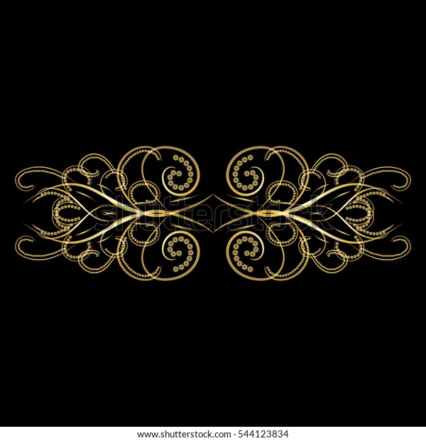 Calligraphy Monochrome Letter Stock Vector (Royalty Free) 544123834 ...