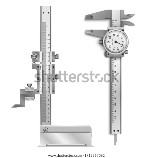 Calliper Caliper Height Gauge Measuring Tools Stock Vector (Royalty ...